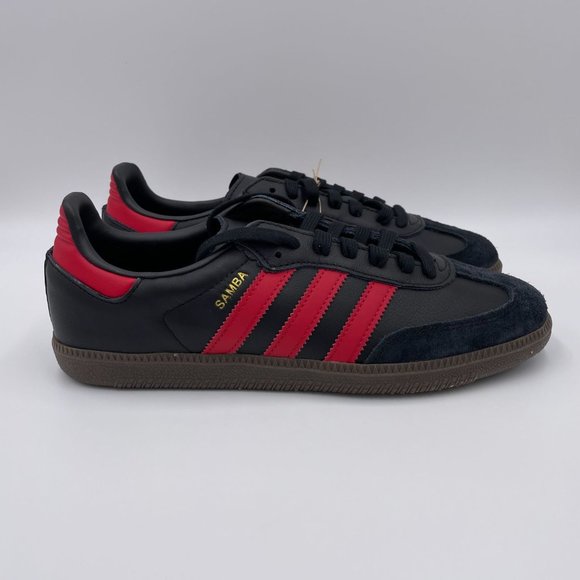 adidas | Shoes | Adidas Samba Manchester United Black Red Mens Shoes ...